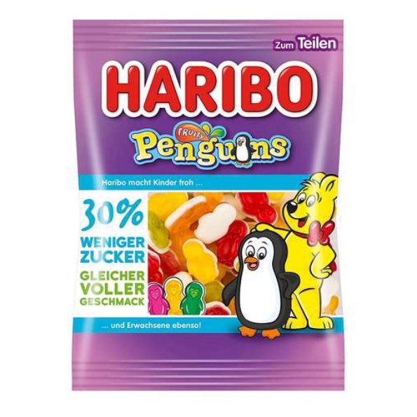 HARIBO PENGUINS 30% MENOS AZUCAR 160G - Cash & Carry | Food Broker
